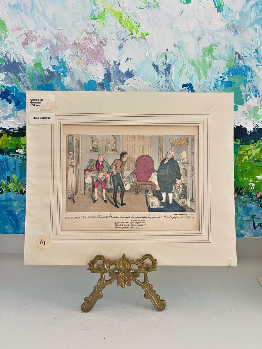 Hand Colored Etching No. 1 – Grandmillennial Shop